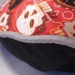 Red Boppy Pillow Cover With Black And Grey Skulls Nursing Pillow Cover ...