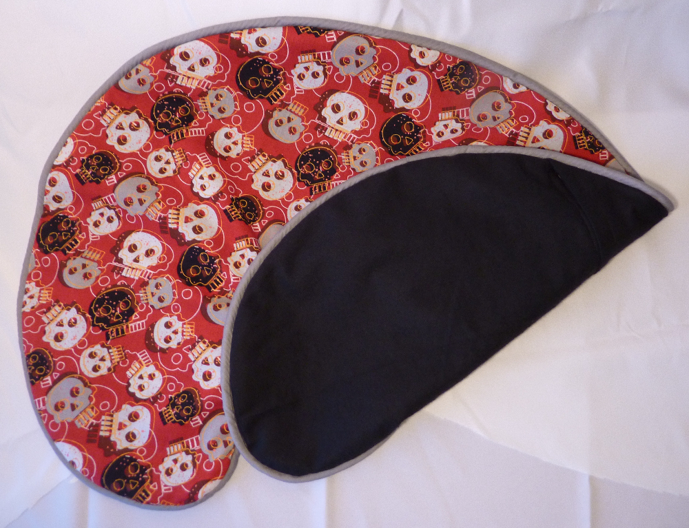 Red Boppy Pillow Cover With Black And Grey Skulls Nursing Pillow Cover ...